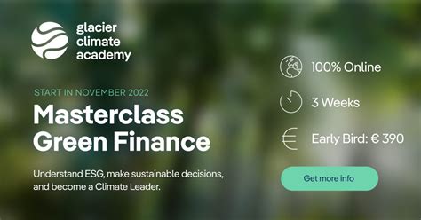🌍 Glacier Climate Academy Masterclass Green Finance 🌍 Glacier