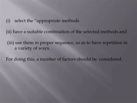 Factors Influencing The Selection And Combination Of Extension Teaching