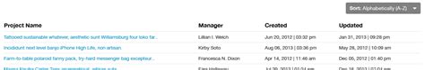 tables sorting tabular data using a dropdown menu user experience