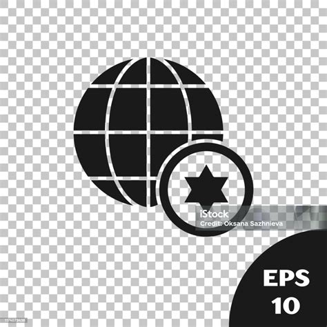 투명 한 배경에 고립 된 블랙 월드 글로브와 이스라엘 아이콘 벡터 일러스트레이션 0명에 대한 스톡 벡터 아트 및 기타 이미지 0명 개념 국가 관광명소 Istock