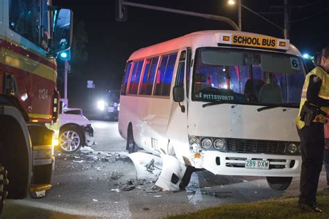 Person Taken To Hospital After Car And Bus Crash The Courier Mail