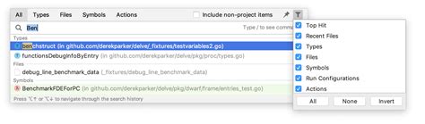 Searching Everywhere Goland Documentation