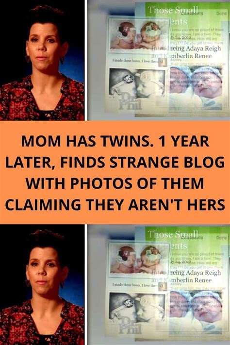 Mom Has Twins 1 Year Later Finds Strange Blog With Photos Of Them