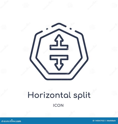 Horizontal Split Icon Vector Isolated On White Background Logo