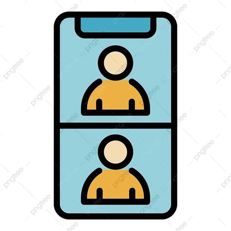 Facetime Chat Icon Color Flat Isolated Girl Work Png And Vector With