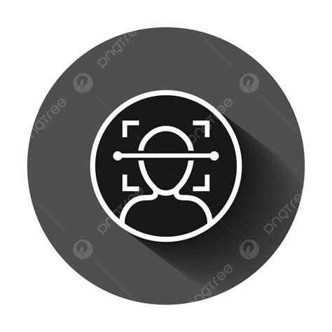Flatstyle Face Scan Icon With Id Algorithm Concept Vector Detect Digital Scanner Png And