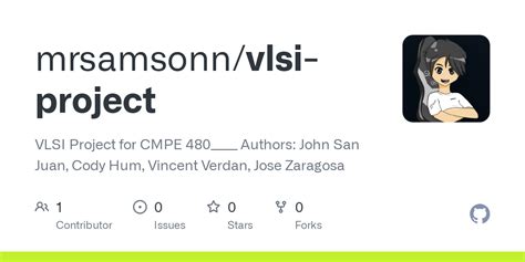 Github Mrsamsonnvlsi Project Vlsi Project For Cmpe 480 Authors John San Juan Cody