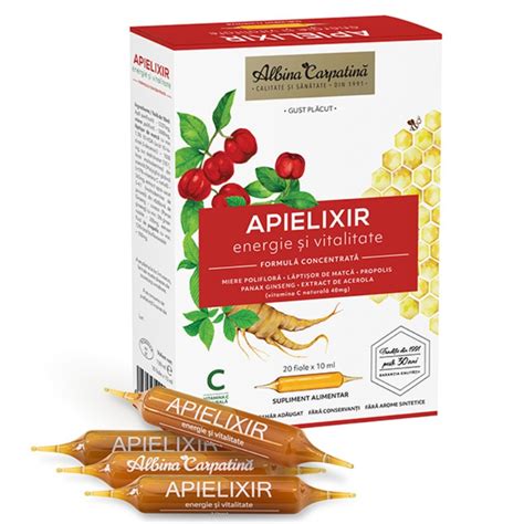 Apielixir Fiole Naturale Pentru Imunitate Albina Carpatina