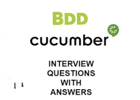 most asked bdd cucumber interview qanda