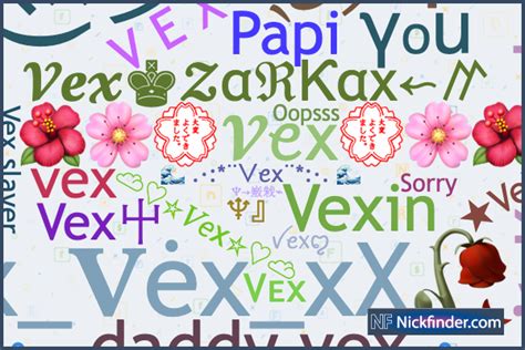 Nicknames for Vex ᐯ乇乂 ꪜꫀ᥊ꨄ V E X ᴠᴇxシᴹᴿᴷⁱˡˡᵧₒᵤ 𝓥𝒆𝔁𝓩αℜƘαχᄽ