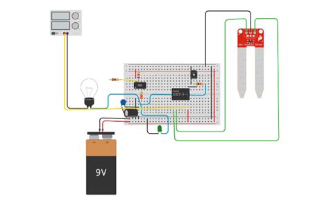circuit design detector de humedad tinkercad