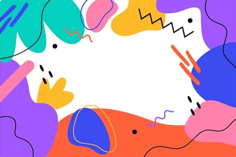 손으로 그린 추상 모양 배경 무료 벡터