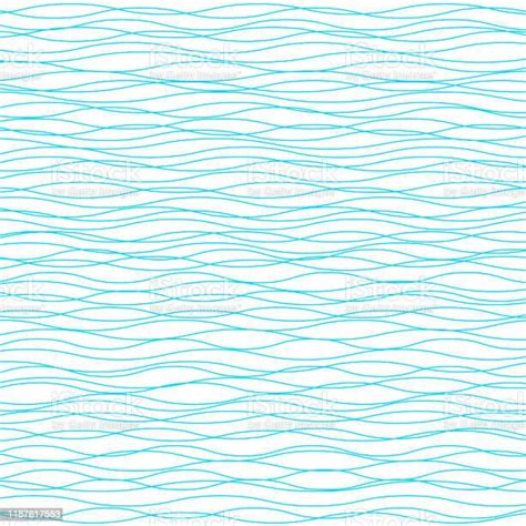 물결 모양의 벡터 배경입니다 추상 패션 패턴입니다 파란색과 흰색 색상입니다 가벼운 수평 웨이브 스트라이프 텍스처 0명에 대한 스톡 벡터 아트 및 기타 이미지 Istock