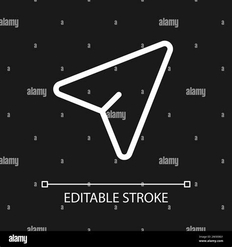 Cursor Arrow Pointer Pixel Perfect White Linear Ui Icon For Dark Theme Stock Vector Image Art