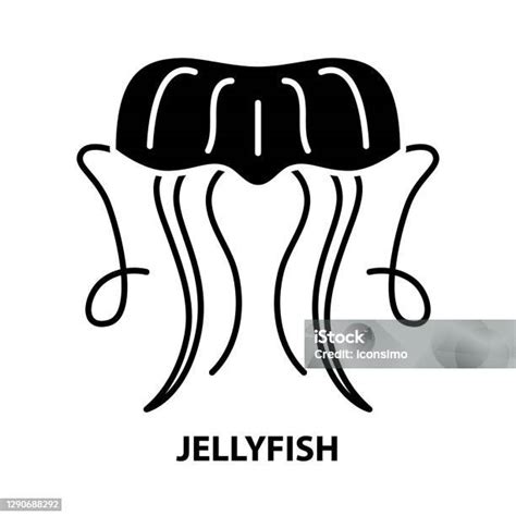 해파리 아이콘 편집 가능한 스트로크가 있는 블랙 벡터 사인 컨셉 일러스트 개체 그룹에 대한 스톡 벡터 아트 및 기타 이미지 개체 그룹 검은색 귀여운 Istock