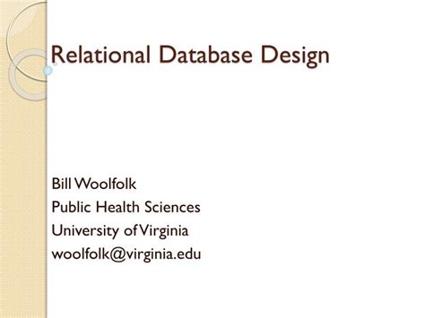 Ppt Relational Database Design Powerpoint Presentation Free Download