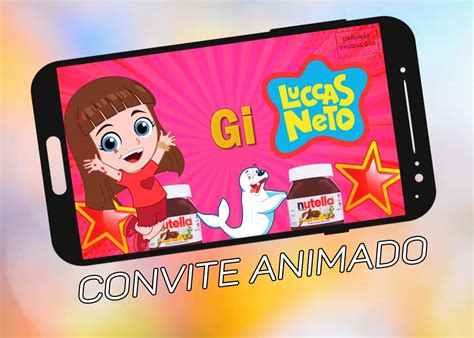 Convite Animado Gi Luccas Neto Elo7 Produtos Especiais