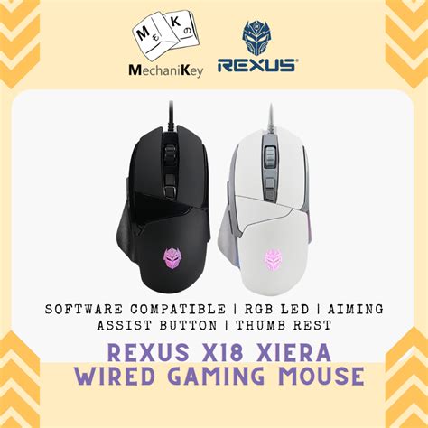 Jual Rexus X18 Ergonomic Gaming Wired Mouse Rgb Shopee Indonesia