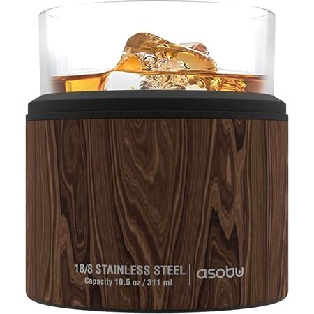 Asobu Whiskey Glass With Insulated Stainless Steel Sleeve