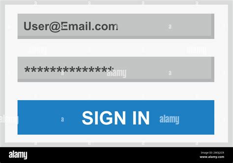 Vector Illustration Of User Entry Form Password And A Sign In Button Vector Illustration Of User Entry Form Password And A Sign In Button