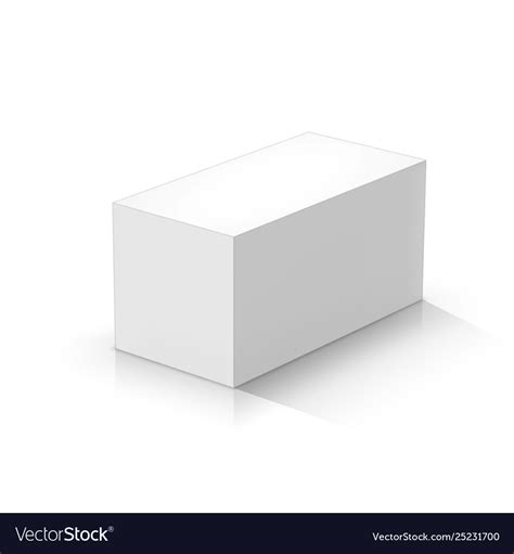 White Rectangular Prism Royalty Free Vector Image