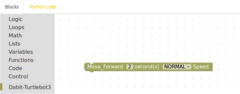 A Simple Program — Turtlebot3blockly 001 Documentation