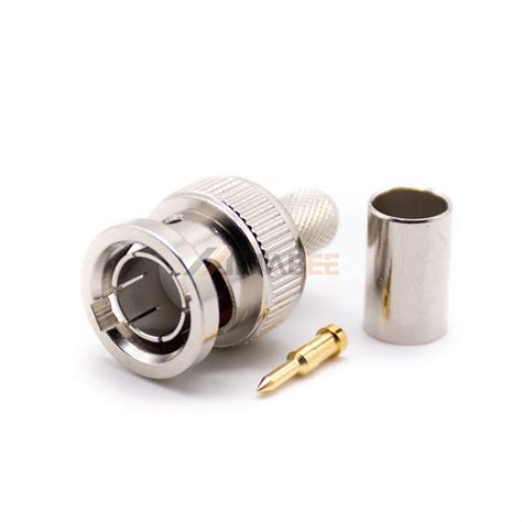 Bnc Male Coaxial Connector Crimp Attachment For Cable 75 Ohm Metabeeai