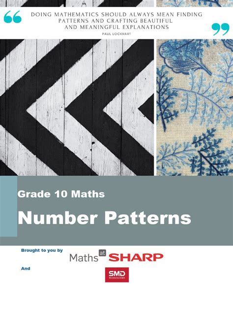 Number Patterns Grade 10 Study Guide Pdf