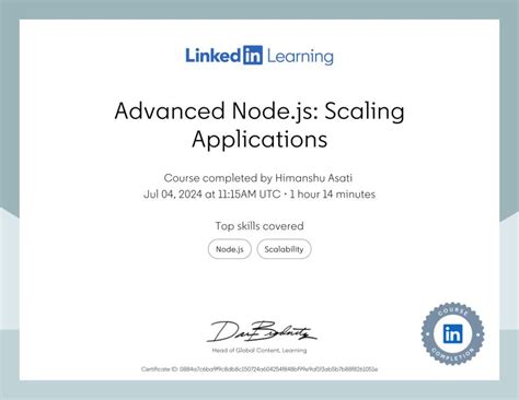 Himanshu Asati On Linkedin Certificate Of Completion