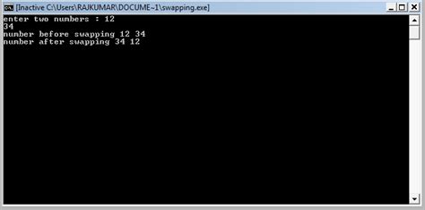 c program to swap two numbers without using temporary variable it s