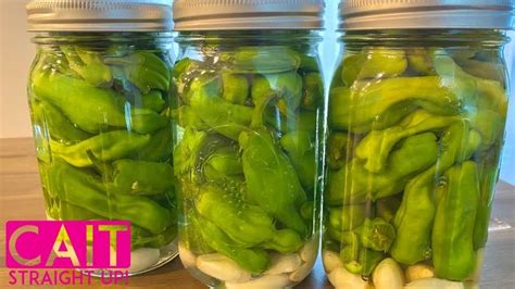 Quick Pickled Pepperoncinis Recipe Cait Straight Up Youtube