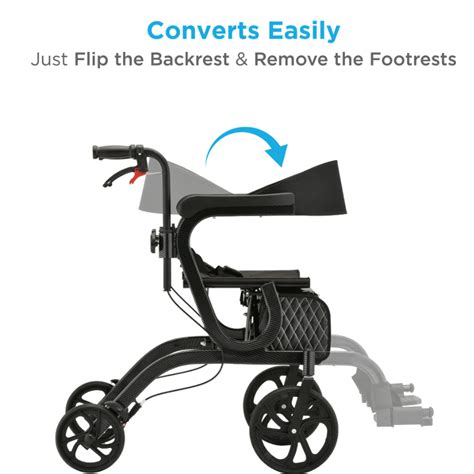 Nova Gemini 2 In 1 Rollator Transport Chair Nova Specialty Walkers