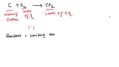 Solved Which One Act As Limiting Reactant When 6g Of C And 16g Of O2 React To Produce Co2