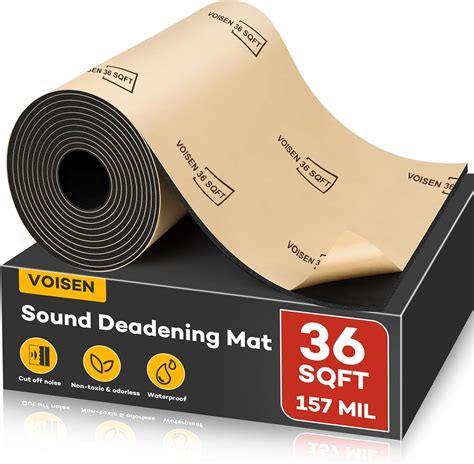 Voisen Sound Deadener For Cars 157 Mil 4 Mm 36 Sqft Sound Deadening Mat Car Sound Deadening