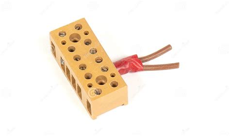 Electrical Connector Block Isolated On White Stock Image Image Of