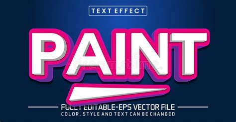 Paint Text Editable Style Effect Stock Vector Illustration Of Effect Food 323907472
