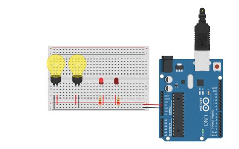 Circuit Design Led And Bulb Tinkercad