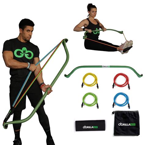 Gorilla Bow Original Portable Home Gym Resistance Bands And Bar System