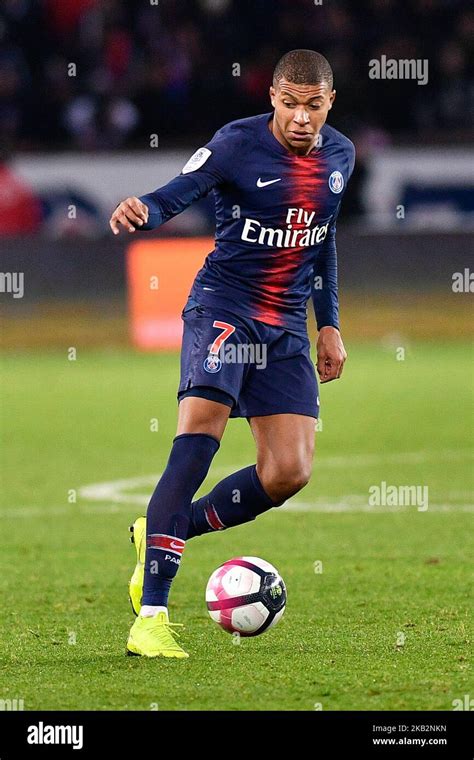 Killian Mbappe 7 During The French Ligue 1 Match Between Paris Saint