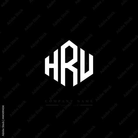 Hru Letter Logo Design With Polygon Shape Hru Polygon Logo Monogram Hru Cube Logo Design Hru