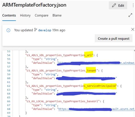 Not Getting The Secret Name Parameter Of Adls Gen2 Linked Service In