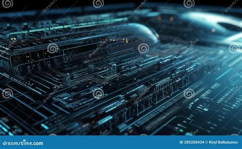 Computer Boards With Microchips Energy Chips And Transistors On High Tech Computer Abstract