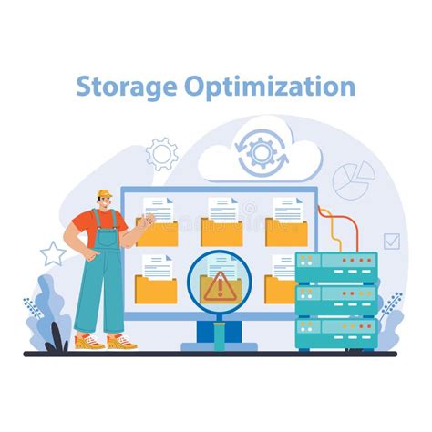 Data Storage Concept Flat Vector Illustration Stock Vector Illustration Of Security