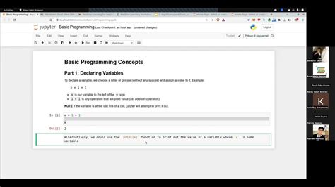 Day1 Part 2 Basic Of Python Using Jupyter Notebook As Machine