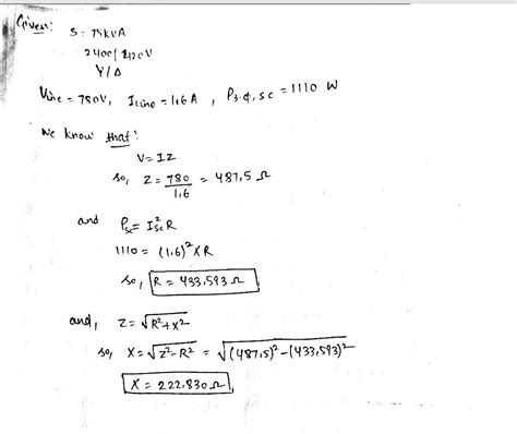 [solved] Solve It Fast A 75 Kva 2400 420 V 3 Phase Transformer Is Course Hero