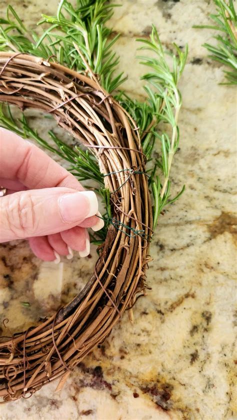 Easy Fresh Diy Rosemary Wreath How To Instructions