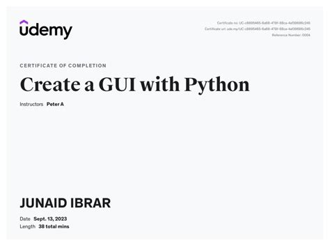 Junaid Ibrar On Linkedin Udemycertification Pythoncoding Codingjourney