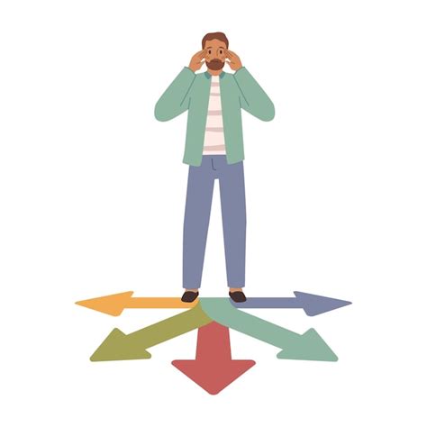 Premium Vector Man Choosing Right Way Solutions And Path Choice