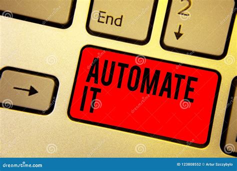 Handwriting Text Writing Automate It Concept Meaning Convert Process Or Facility To Be Operated