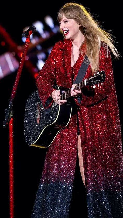 Black Guitar All Too Well Red Eras Tour In 2024 Taylor Swift Style